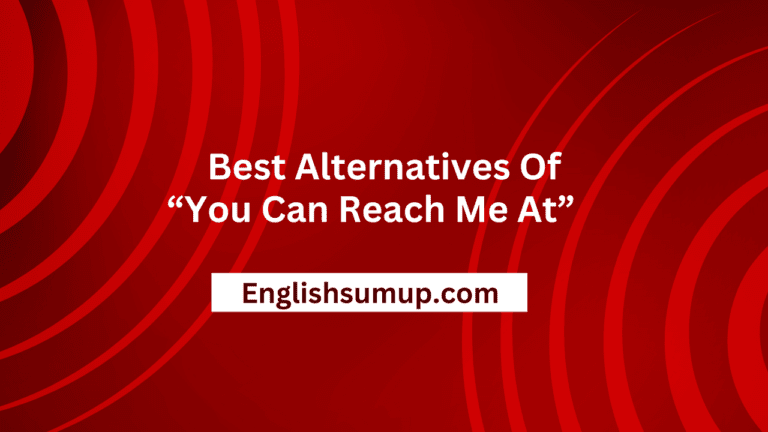 11 Formal Ways to Say “You Can Reach Me At”