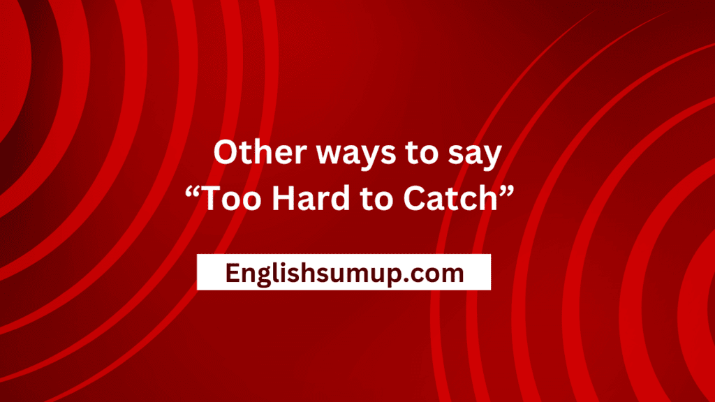 30 Professional Words for “Too Hard to Catch”